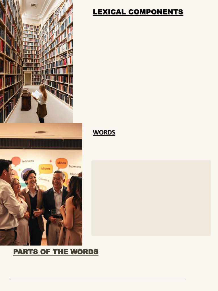 PPT Lexical Components Building Blocks of Meaning | PDF | Word | Facial Expression