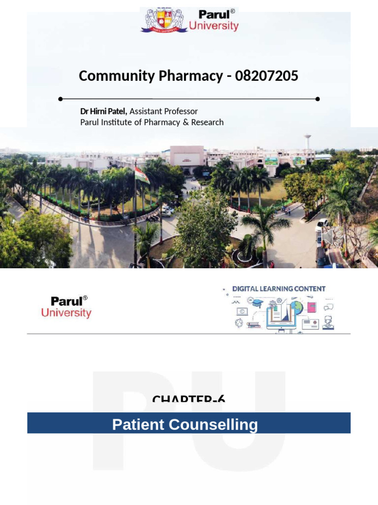Patient Counseling in Pharmacy | PDF
