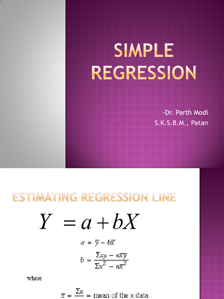 8 Simple Regression | PDF