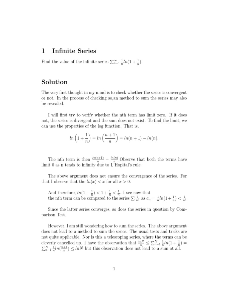 Task_1_Infinite_series | PDF | Series (Mathematics) | Mathematical Analysis