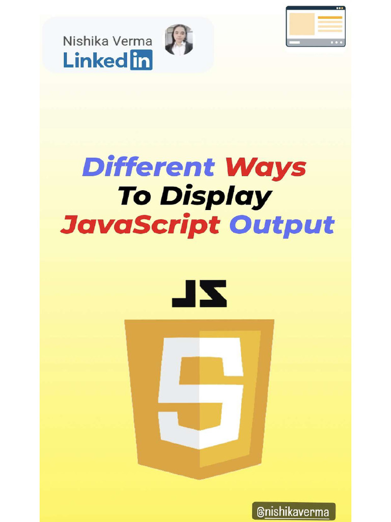 Different Ways To Display Javascript Output | PDF