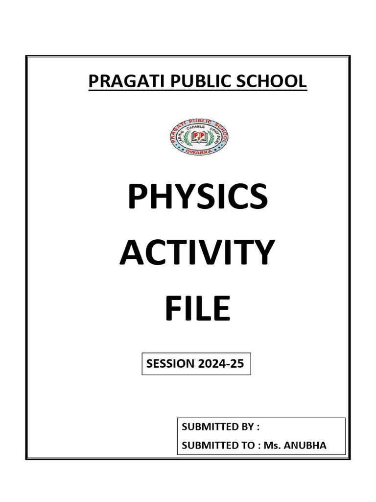 Activity File Physics | PDF