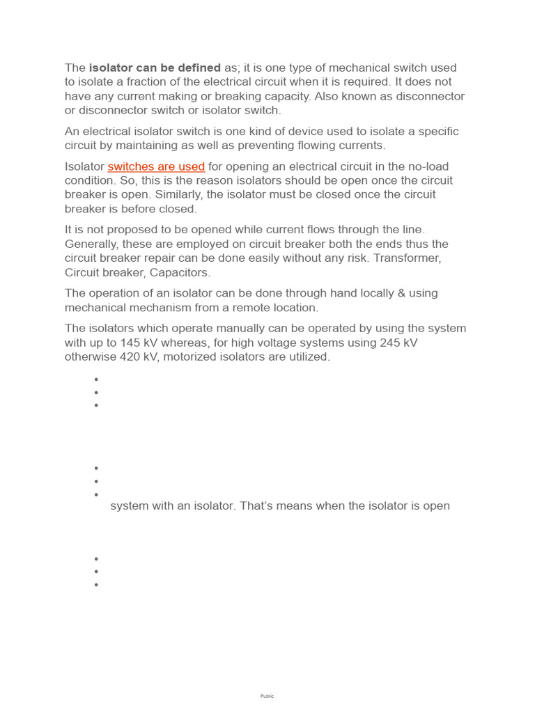 Isolator | PDF