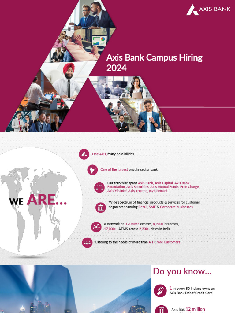 Axis Bank Campus Hiring 2024 Overview | PDF | Banks | Business