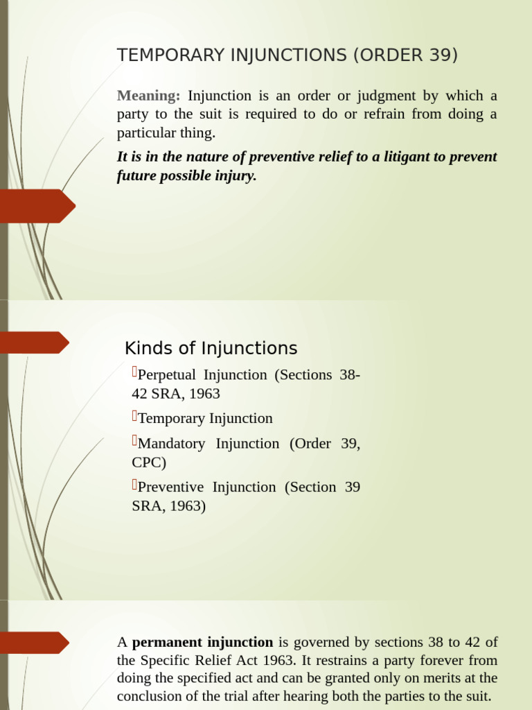 Temporary Injunctions | PDF | Injunction | Lawsuit