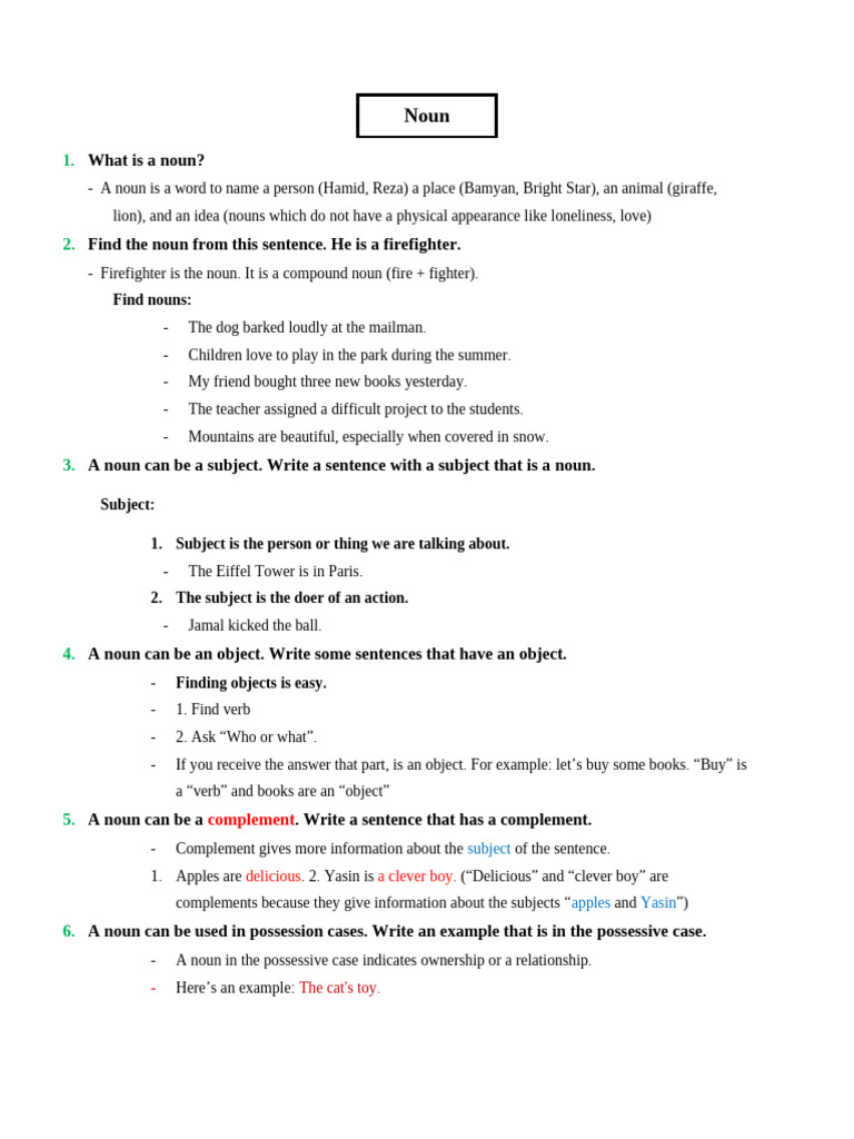 Anwer and question | PDF | Noun | Adjective