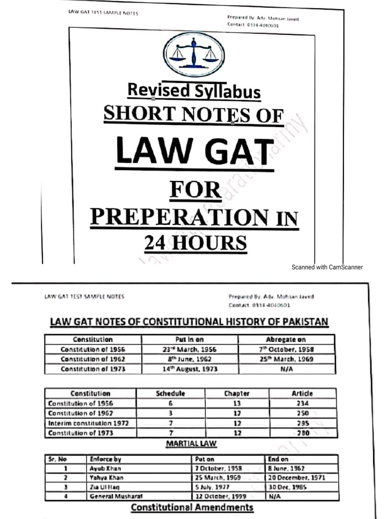 Law Gat Notes | PDF