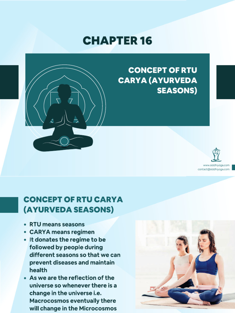Chapter16 Concept of Ritu Charya 1 | PDF