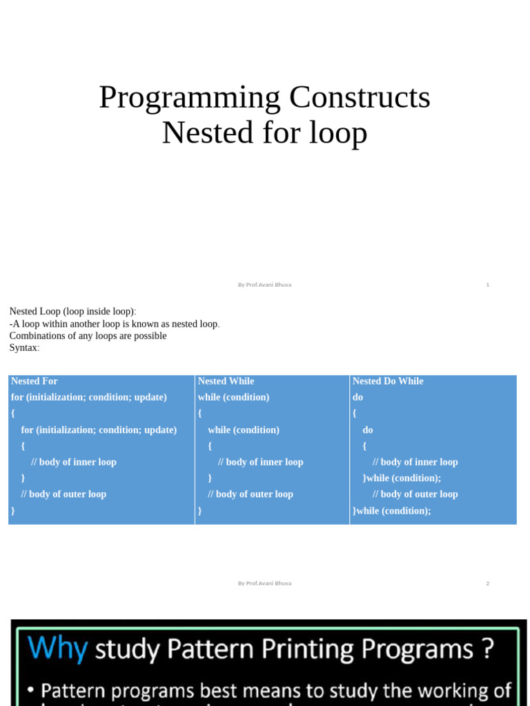 Nested Loops and Patterns in C++ | PDF | Namespace | Object Oriented ...