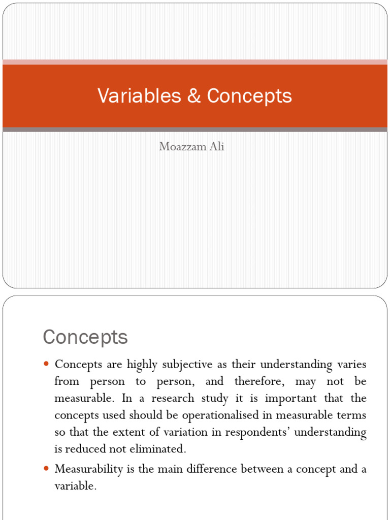 variable-concept | PDF | Dependent And Independent Variables | Concept