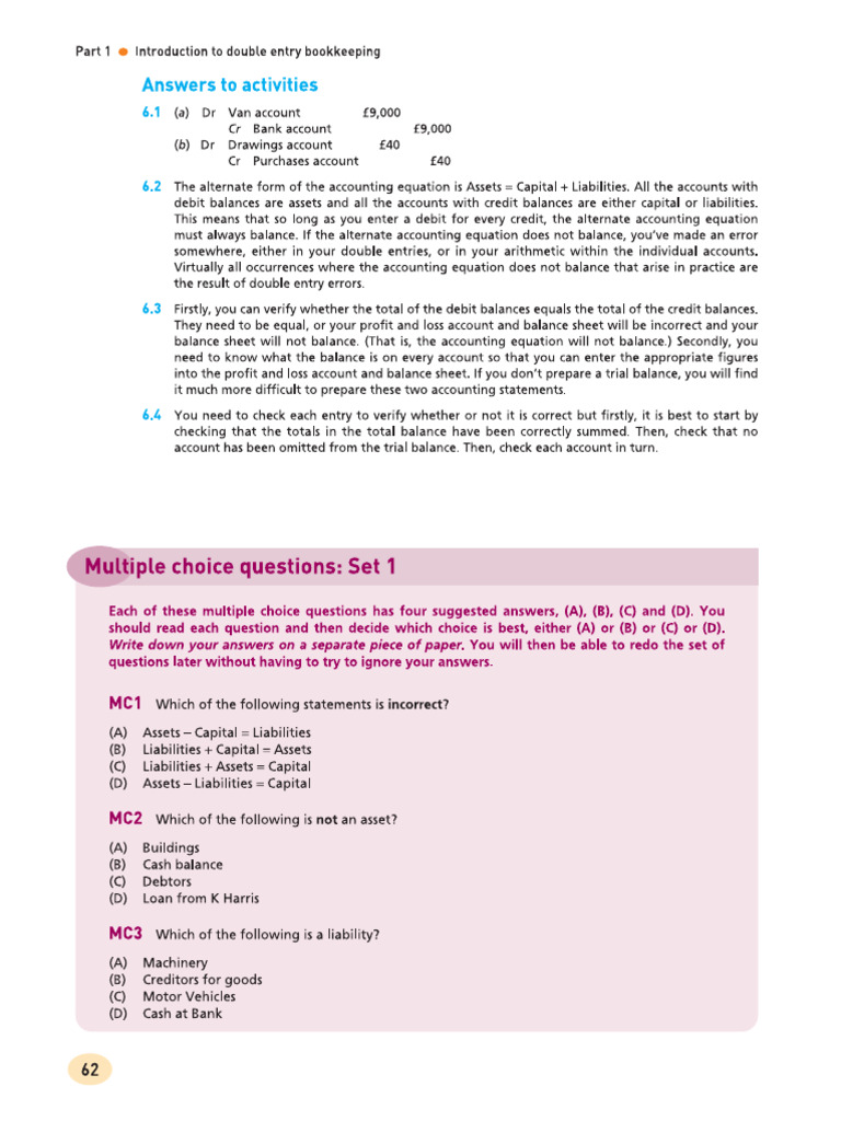 3.2. Ewercies. Multiple choice and Trail balance Excercises | PDF