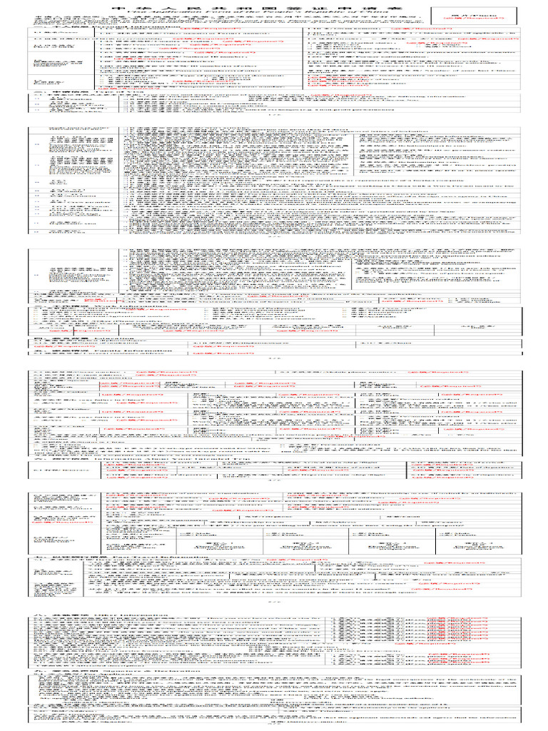 Sample Application for China Visa | PDF