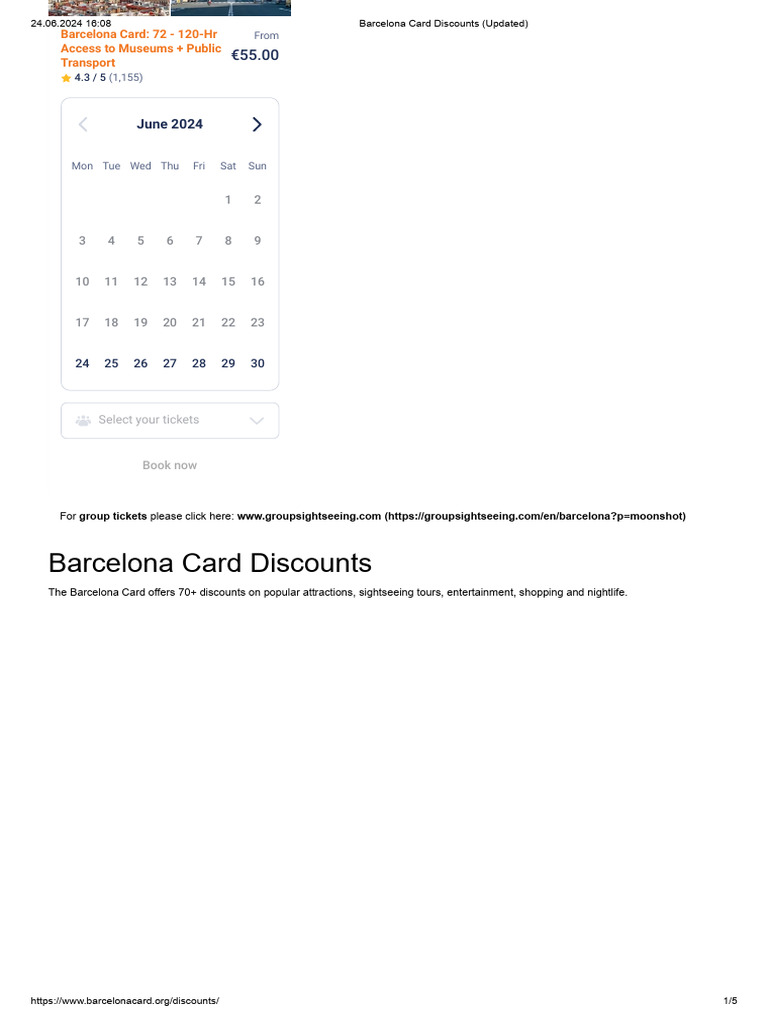 Barcelona Card Discounts and Access | PDF | Barcelona | Catalonia