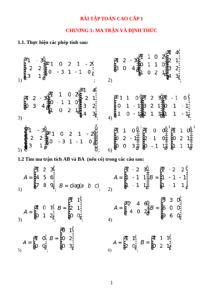 Bã I Táº P Chæ æ Ng 1 Pdf