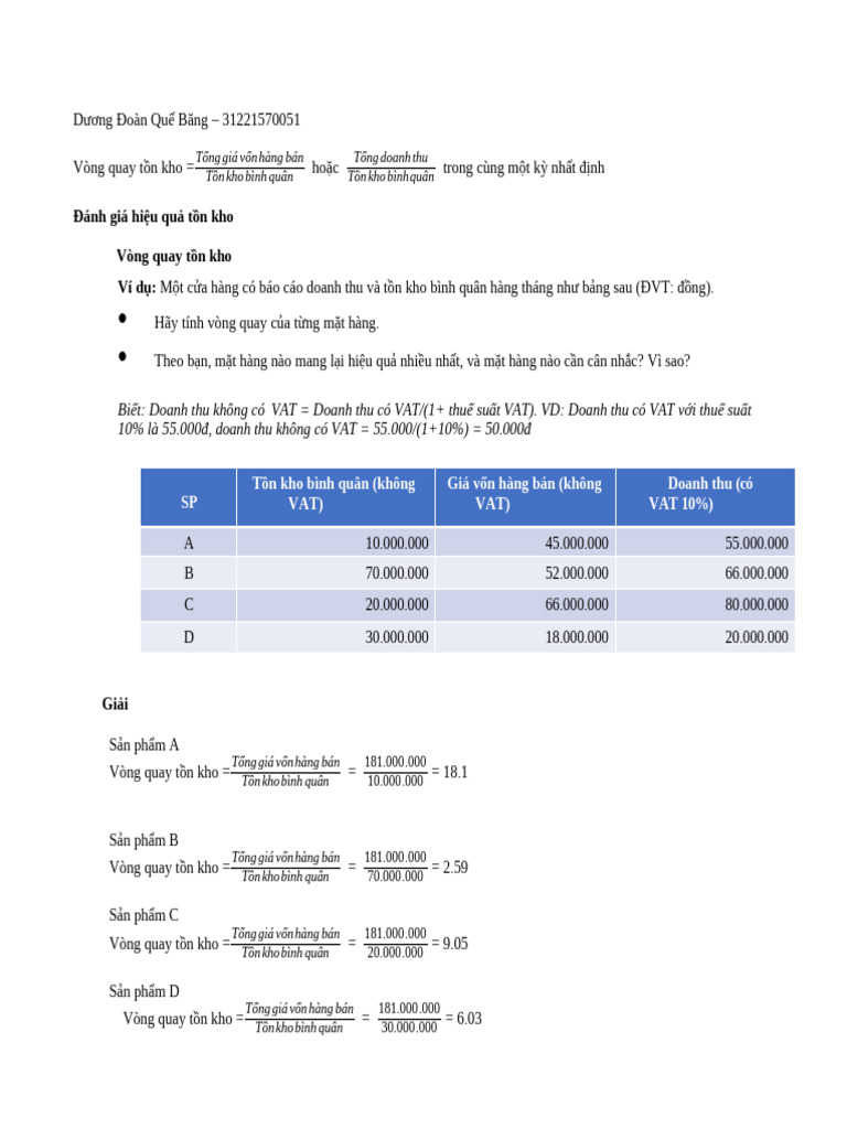 Btc8. Đo Lư NG NSHQ Kho. | PDF