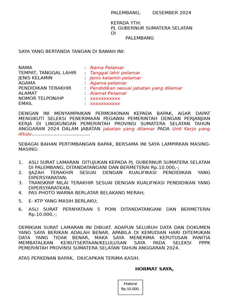 FORMAT TTD KADIS PPPK GELOMBANG 2 | PDF