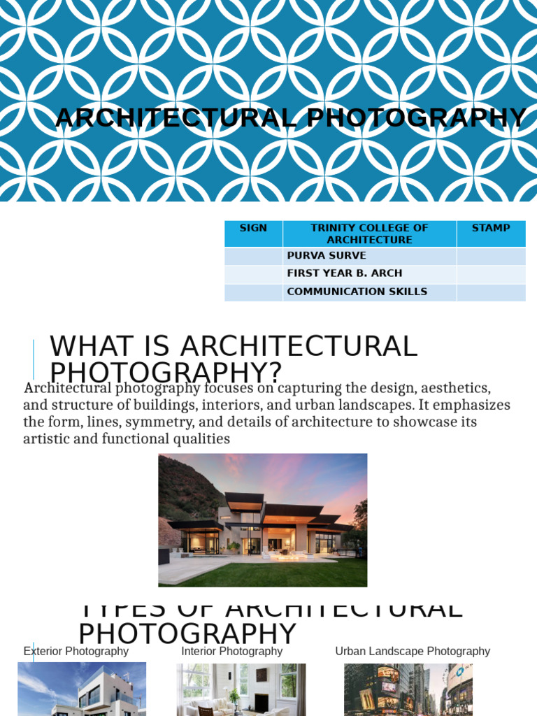 Architectural Photography | PDF | Shadow | Exposure (Photography)