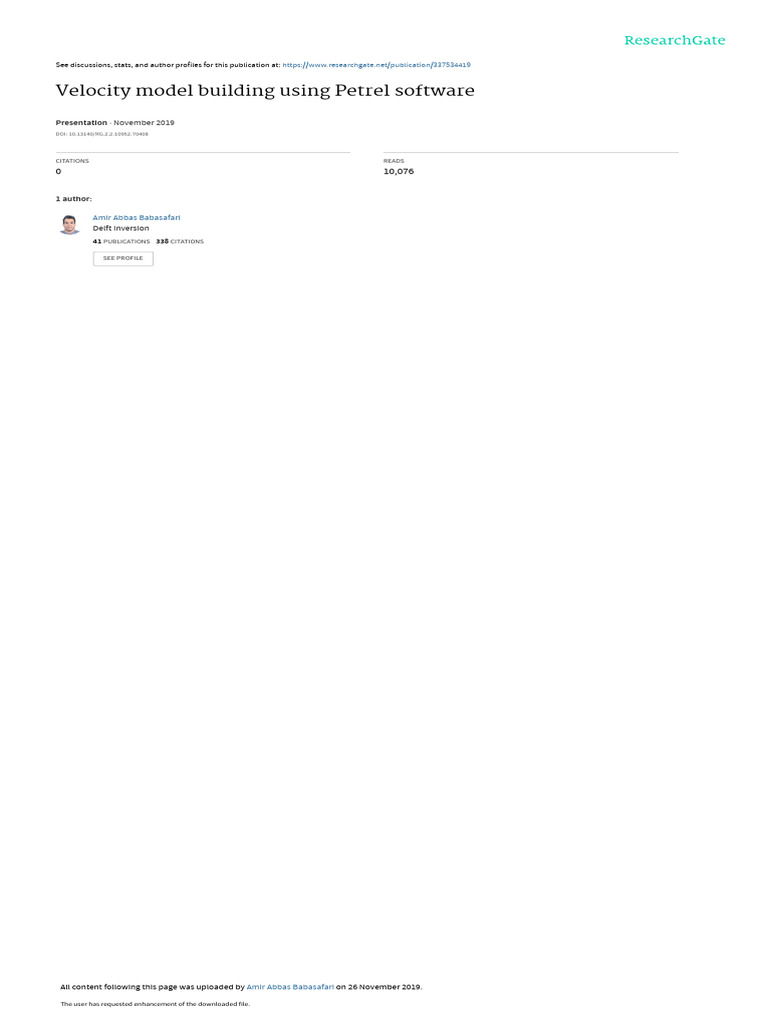 Seismic Velocity Modeling Guide | PDF | Reflection Seismology | Interpolation