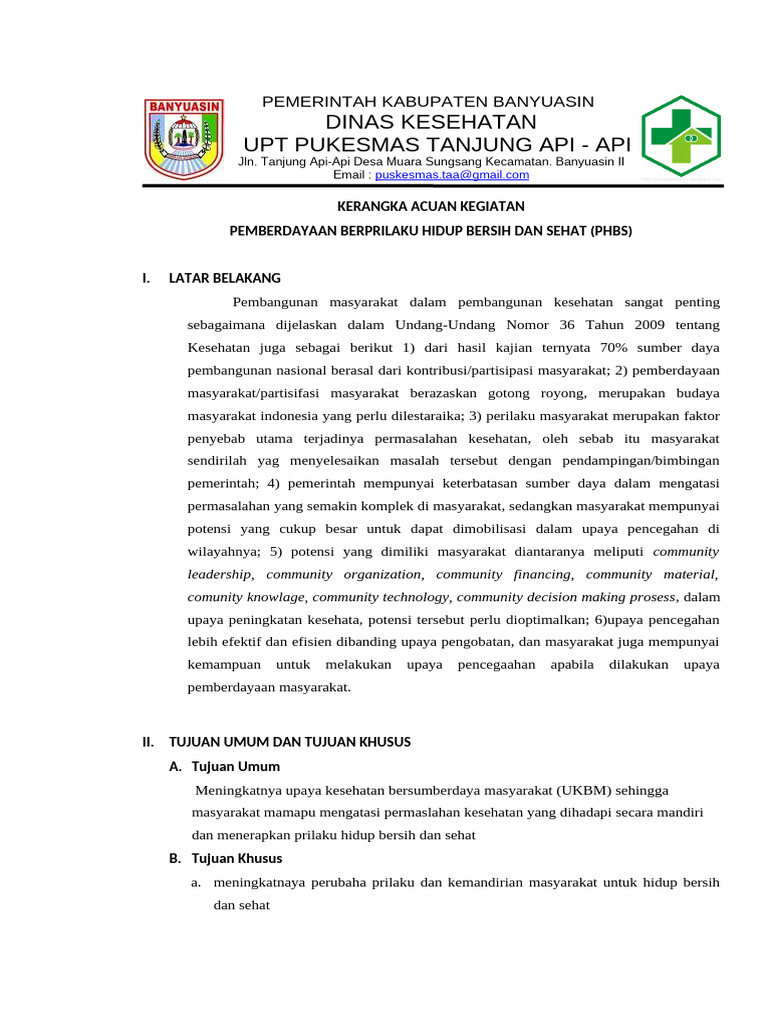 Kak Pemberdayaan PHBS | PDF