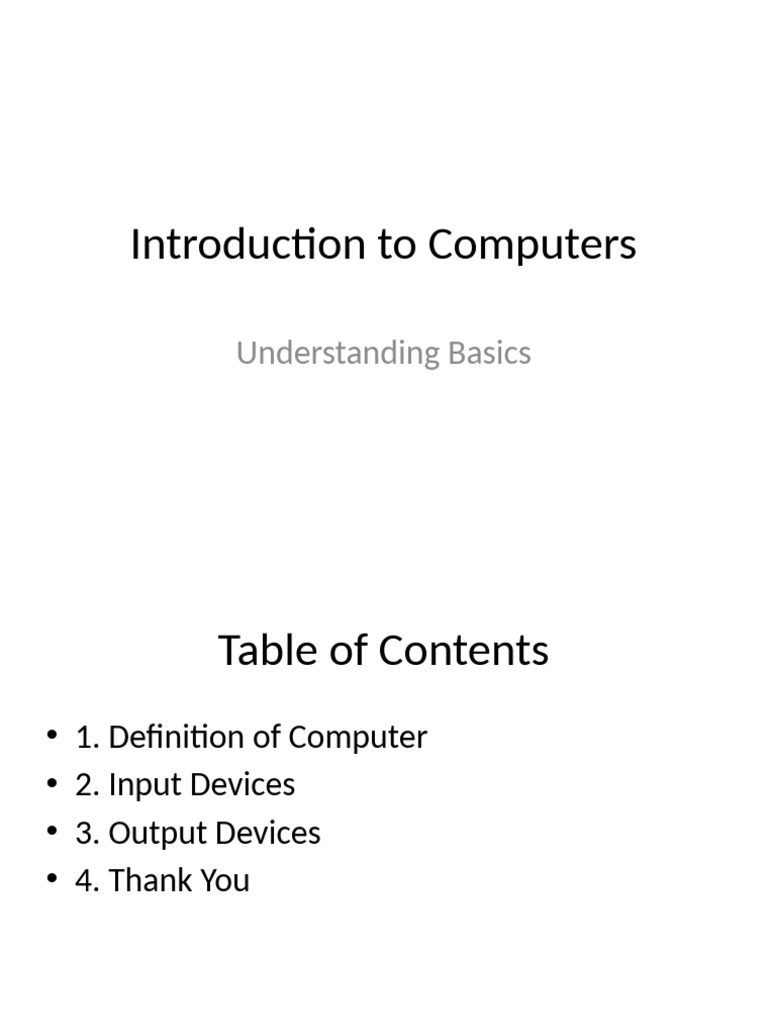 Basics of Computer Functionality | PDF