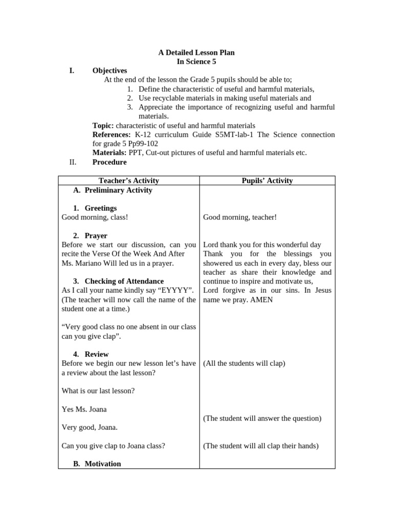 LESSON PLAN FINAL DEMO | PDF