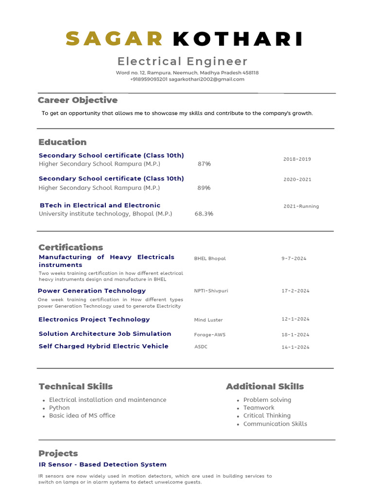 White Simple Resume - 20240913 - 010113 - 0000 | PDF