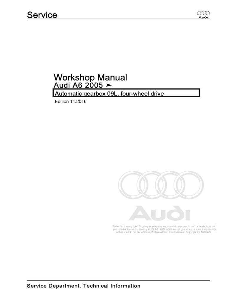 A005A601020-Automatic_gearbox_09L__four-wheel_drive | PDF | Automatic ...