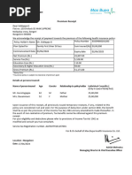 Preventive Health Checkup Receipt | PDF