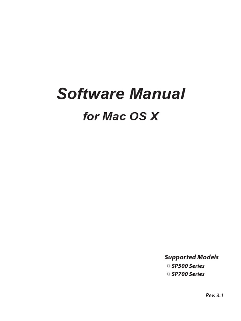 common_sp_mac_en | PDF | Printer (Computing) | System Software