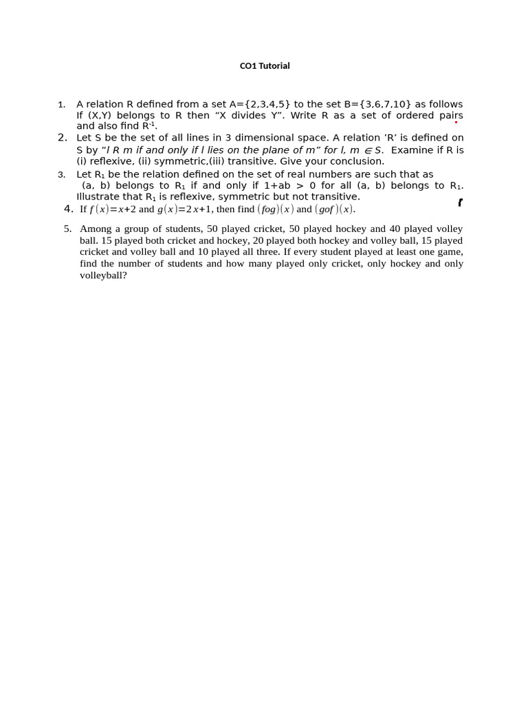 Co1 Tutoriam DM | PDF