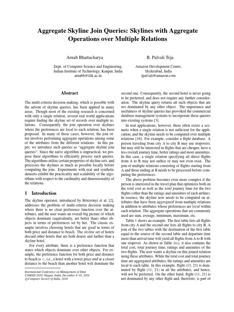 Database Skyline Join Queries | PDF | Applied Mathematics | Algorithms