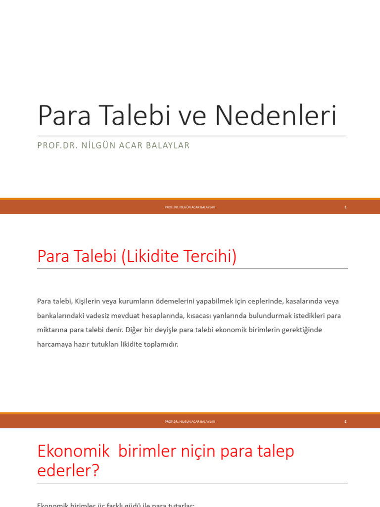 Para Talebinin Nedenleri - Dosya 3 | PDF