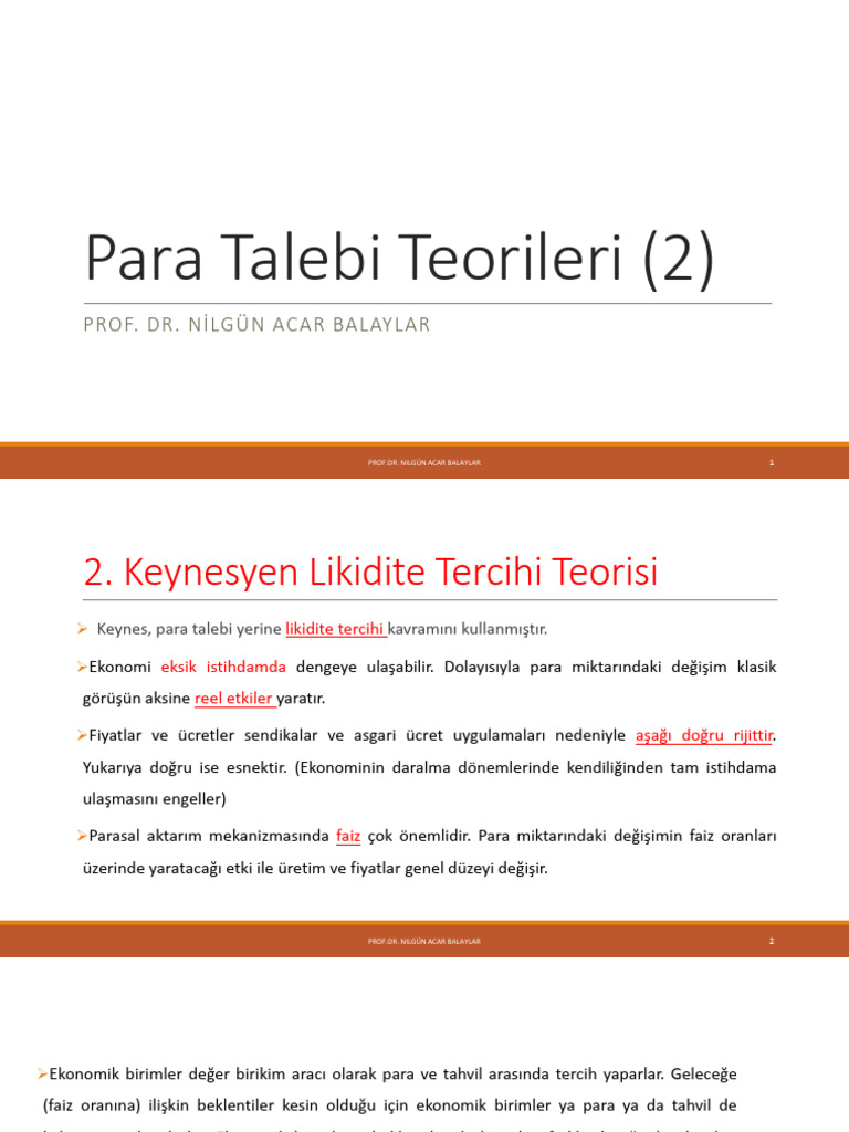 Para Talebi Teorileri - 2 - Dosya 5 | PDF