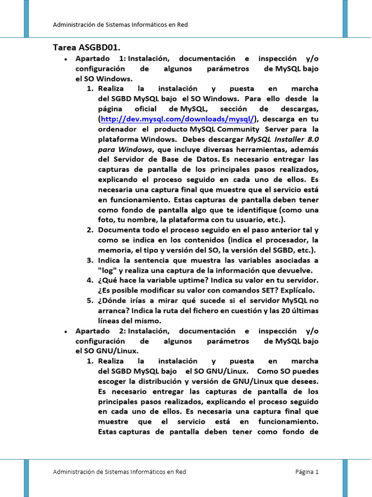 Acero Martin Carolina ASGBD Tarea01 | PDF | Mi sql | Servidor (Computación)