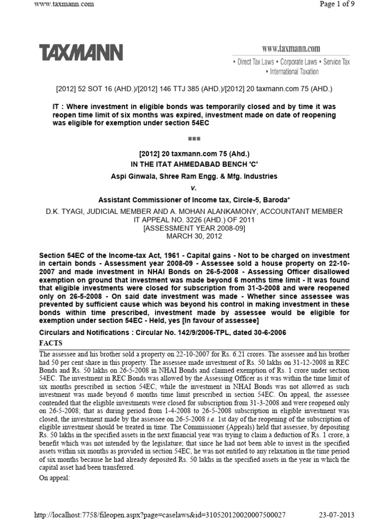 Aspi Ginwala, Shree Ram Engg & MFG Industries V ACIT - 146 TTJ 285 ...