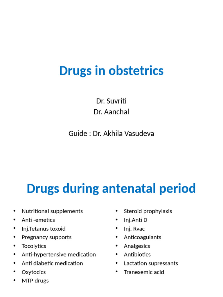 Essential Drugs in Obstetrics Guide | PDF | Insulin Resistance | Pregnancy