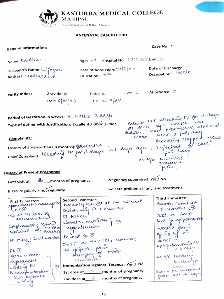 Obg Record Devanshi | PDF