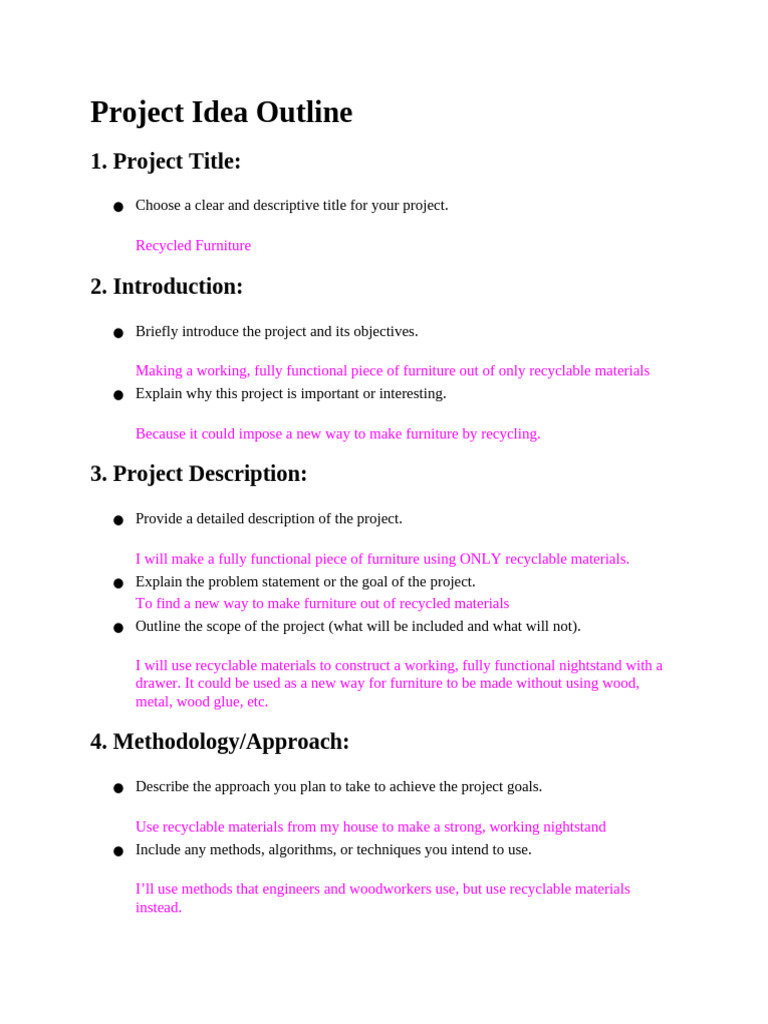 Project-Idea-Outline | PDF | Recycling