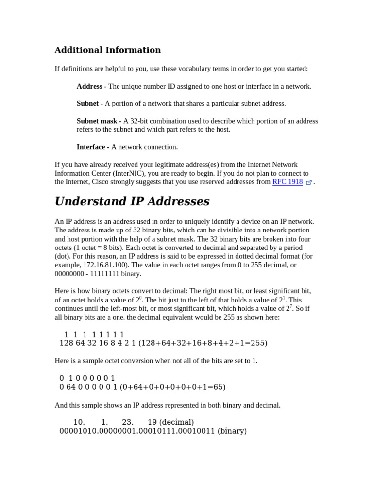 Subnet Mask and Host ID Explained | PDF | Ip Address | Network Architecture