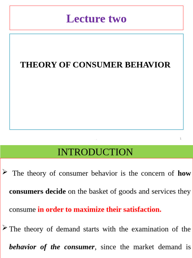 ch 2 | PDF | Utility | Demand