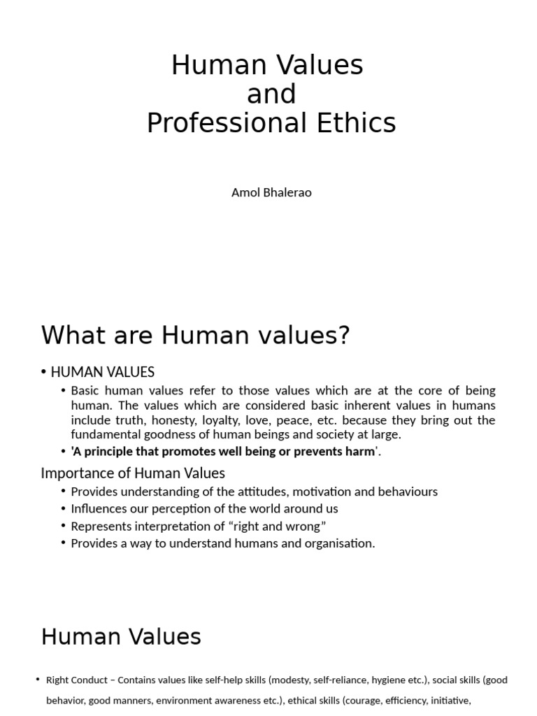 Human Values and Professional Ethics | PDF | Stress (Biology ...