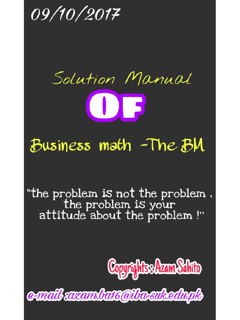 Applied Mathematics Solved Manual Pdf