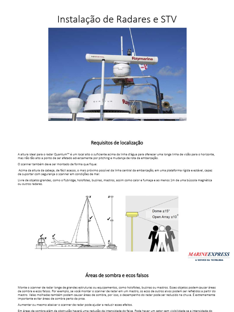 Instalação Radar Antena de TV NX Boats Rev03 | PDF | Radar | Antena (rádio)