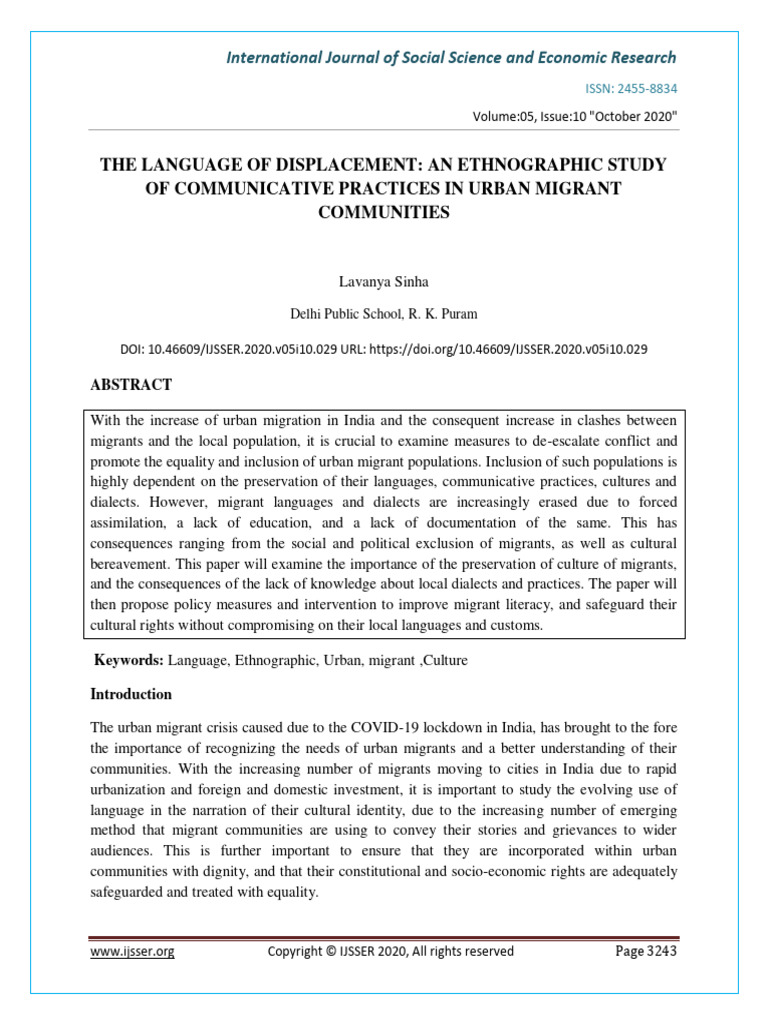 The Language of Displacement An Ethnogra | PDF | Immigration | Literacy