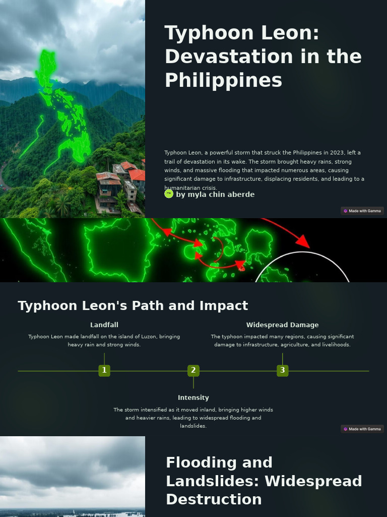 Typhoon Leon Devastation in The Philippines | PDF | Flood | Emergency ...