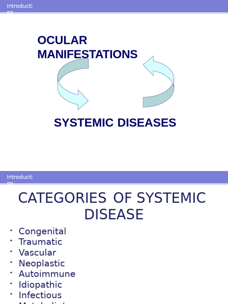 Ocular Manifestations of Systemic Disease | PDF | Ophthalmology ...