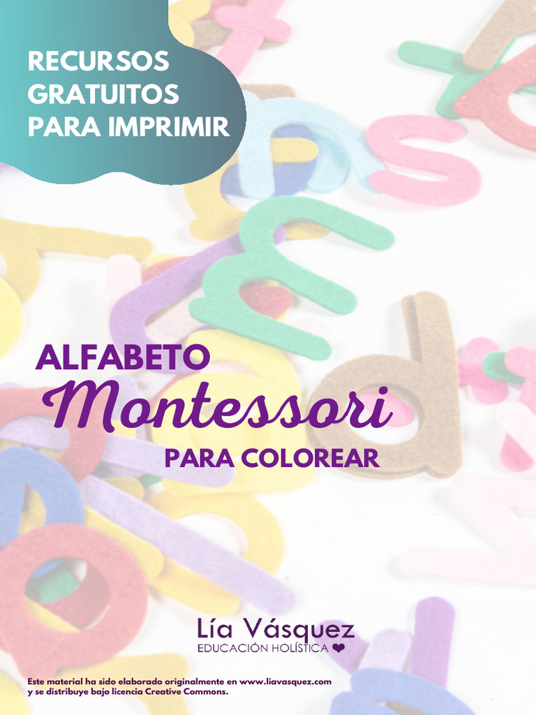 Recursos Montessori: Alfabeto para Colorear | PDF