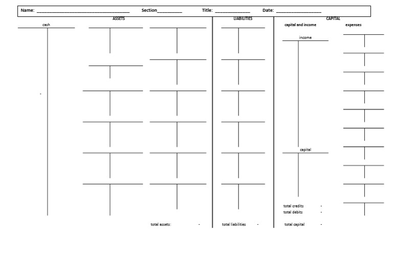 Template - T Account | PDF