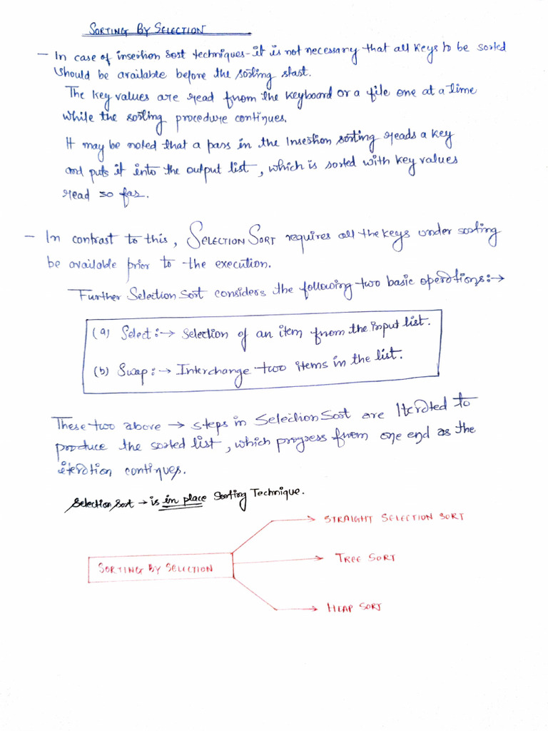 3 Sorting Selection Sorting Pdf