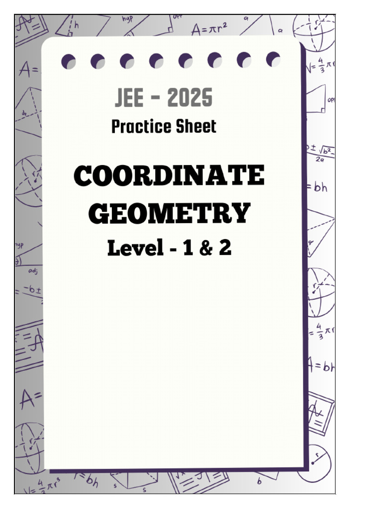 Coordinate Geometry Problems and Solutions | PDF | Line (Geometry ...